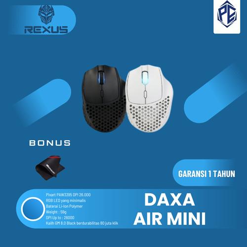 Jual Rexus Daxa Air Mini Wireless Gaming Mouse - Putih, Free Mousepad ...