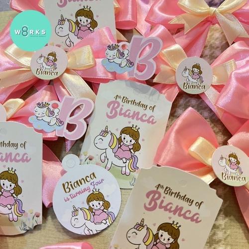 Jual Custom Hang Tag dan Pita Birthday set • Tag souvenir hampers ...