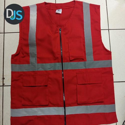 Jual Rompi drill merah / rompi proyek drill / rompi safety merah ...