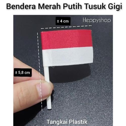 Jual Cake Topper Bendera Merah Putih Tusuk Gigi 17 Agustusan Hiasan Kue ...