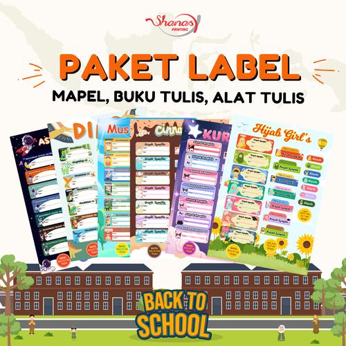 Jual Paket Sticker Label Mapel, Label Buku, dan Label Pensil tersedia ...
