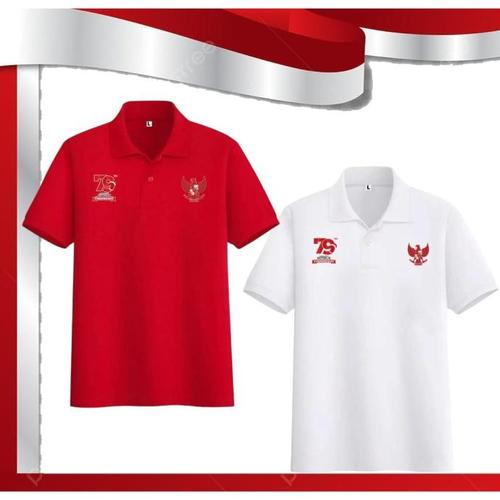 Jual Kaos kerah pria merah putih KEMERDEKAAN 17AGUSTUS HUT RI se ...