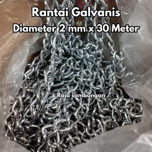Jual PER-ROLL Rantai Mini Diameter 2 mm x Panjang 30 Meter Besi ...