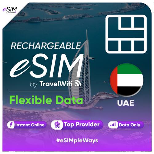 Jual RECHARGEABLE [BIGGER DATA] eSIM UAE DUBAI Flexible Data | UAE DUBAI Travel eSIM Card | eSIM ...