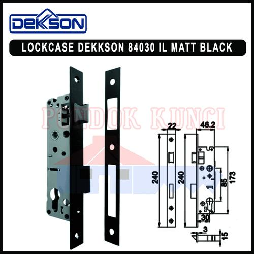 Jual Bodi Kunci Pintu Lidah Aluminium Dekkson Lockcase 84030 IL Hitam ...
