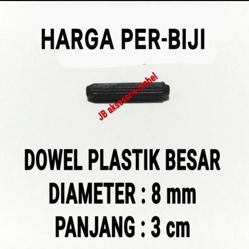 Jual PERBIJI, DOWEL PLASTIK HITAM BESAR 8x30 mm (3 cm) - AMBALAN PEN ...