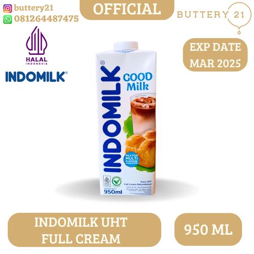 Jual INDOMILK UHT FULL CREAM 950 ML/SUSU FULL CREAM/SUSU UHT - Kota Medan - Buttery21 | Tokopedia