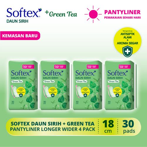 Promo Pantyliner Softex Daun Sirih + Green Tea Longer & Wider 30s x 4 Pack - Kota Tangerang ...
