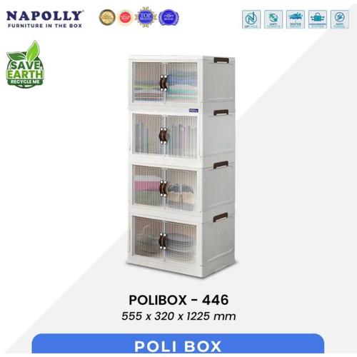 Jual CONTAINER BOX LIPAT RAK SERBAGUNA LEMARI SUSUN PLASTIK NAPOLLY ...