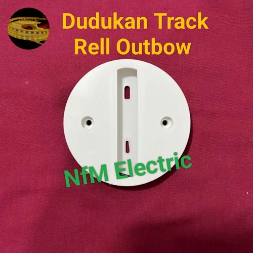 Jual Kap/Fitting Rell Track Bulat Outbow Body Putih/ Dudukan Track Rell ...