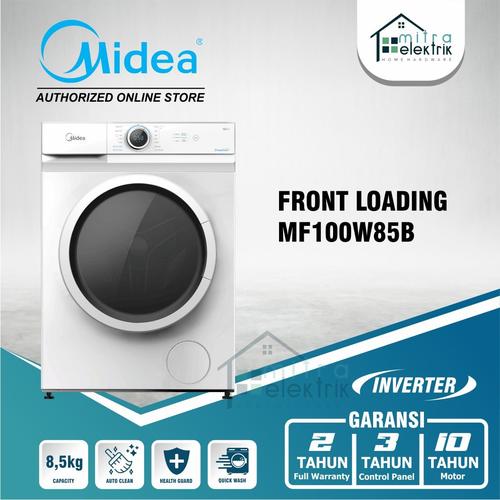 Promo Mesin Cuci Front Loading MIDEA MF100W85B 8,5Kg Inverter Series ...
