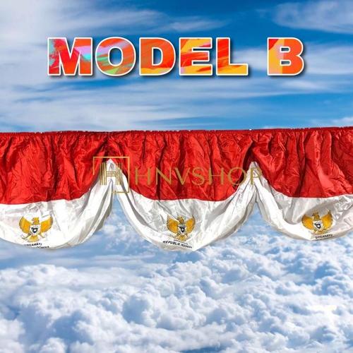 Jual Bendera Umbul-Umbul Gelombang Karet Merah Putih Murah Berkualitas - Model B, 10 Gelombang ...