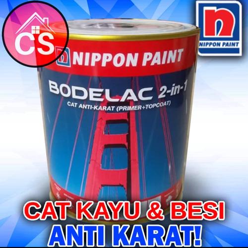 Jual Cat Besi Nippon Paint Bodelac 2 in 1 ANTI KARAT 1Liter - Hitam ...