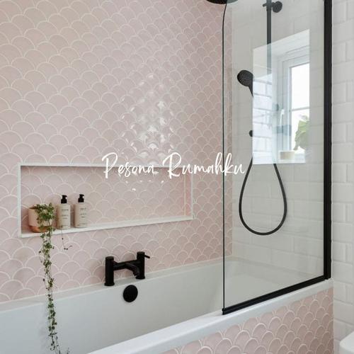 Jual Singres Type Concave Pink Fish Scale - Mosaic Keramik Dinding Kamar Mandi Pink - Kota Depok ...