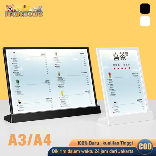 Jual Display Menu Led Stand Akrilik Lampu Menu Board Akrilik Display ...