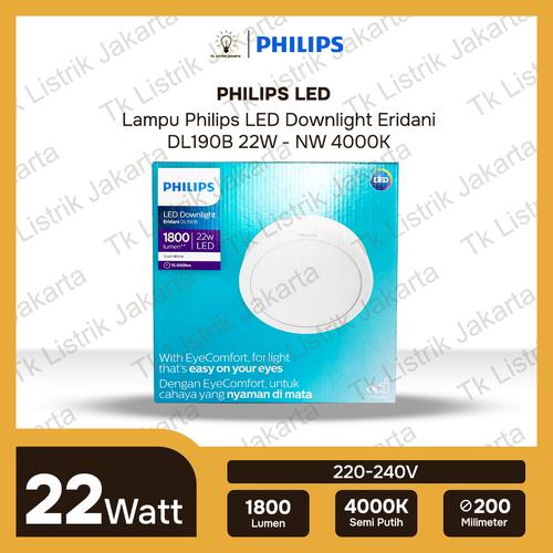 Jual Lampu LED Downlight Plafon Outbow Philips Eridani 22W 8 inch 4000K ...