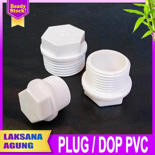 Jual Plug Pvc 1/2" inch Dop Drat Luar pvc 1/2" Tutup Pvc 1/2 Dop pipa ...
