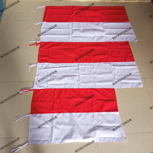 Jual Bendera merah putih kain katun halus (KODE SG) tali kain 10 biji ...