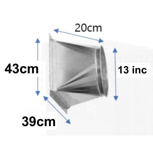 Jual Reducer Ducting Persegi 43 cm x 39 cm x lingkaran 13 Inch ...