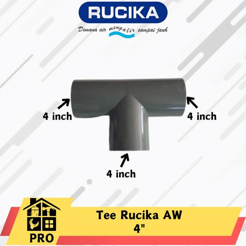 Jual Tee T 4 inch RUCIKA [AW] Sambungan Fitting Pipa Pvc 4" - Jakarta ...