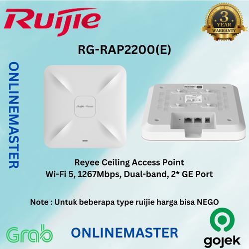 Jual Ruijie RG-RAP2200(E) AC1300 Dual Band Ceiling Mount Access Point ...