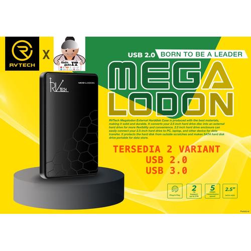 Jual RVTECH Megalodon External Case HDD ENCLOSURE 2.5" Inch SATA USB 3. ...