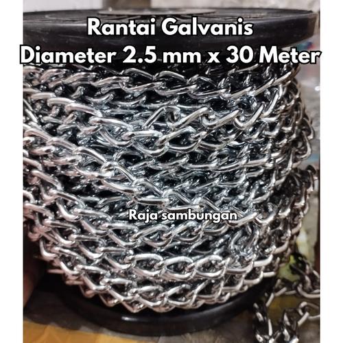 Jual PER-ROLL Rantai Mini Diameter 2.5 mm x Panjang 30 Meter Besi ...