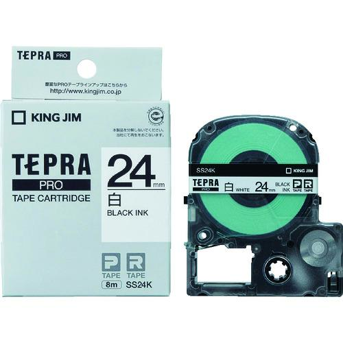 Jual KING JIM Tepra PRO Cartridge 24mm x 8m White Label/Black Text ...