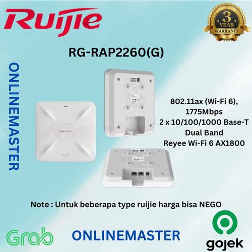 Jual Ruijie RG-RAP2260(G) Wi-Fi 6 Dual Band Ceiling Mount Access Point ...