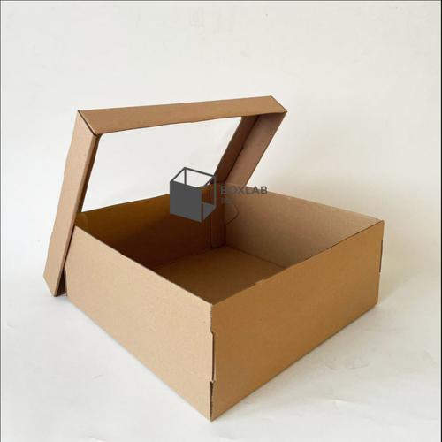 Jual Box Jendela Mika Jumbo Buka Tutup 30 x 30 x 12 cm, Kotak Cake Kue ...