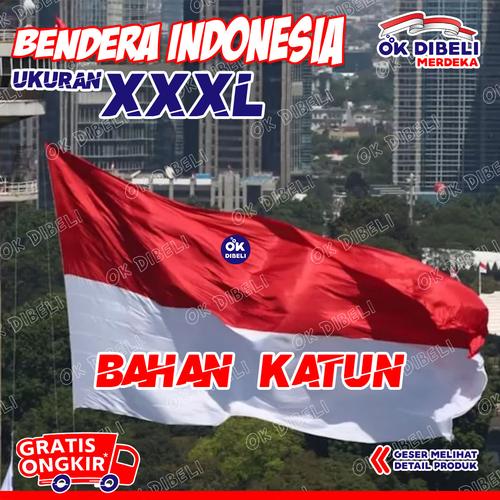 Promo Bendera Indonesia jumbo 2x3meter Bendera merah putih Katun Super ...