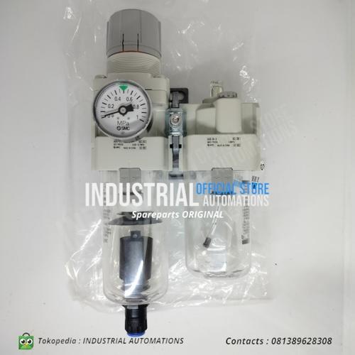 Jual SMC AC40A-06DG-A Auto Drain (3/4") Air Combination /Filter Regulator Lubricator FRL Series ...