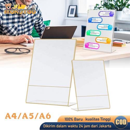Jual Akrilik Display Stand Brosur Holder Menu A4 A5 A6 Untuk Cafe Atau ...