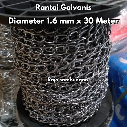 Jual PER-ROLL Rantai Mini Diameter 1.6 mm x Panjang 30 Meter Besi ...