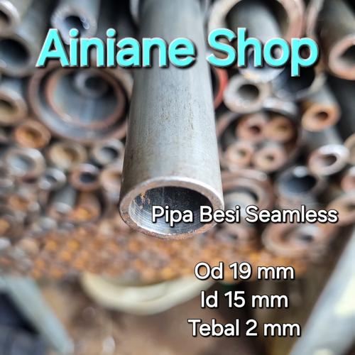 Jual Pipa Besi Seamless Od 19 mm Od 15 mm Tebal 2 mm Panjang 100 cm ...