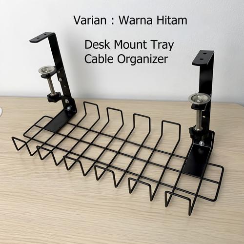 Jual Rak Ambalan Holder Jepit Bawah Meja Desk Mount Tray Cable ...