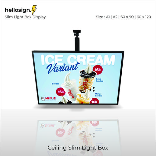 Jual Ceiling Slim Light Box | LED Menu Gantung Murah | Menu Adv Langit ...