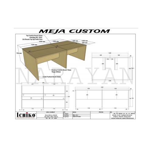 Jual MEJA KANTOR ICHIKO CUSTOM MEJA KERJA STAFF MEJA KANTOR STAFF ...