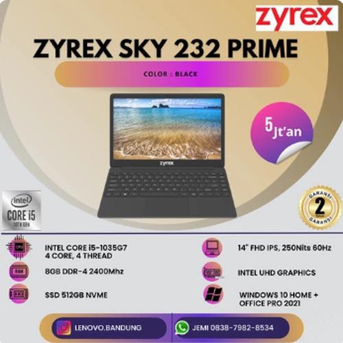 Jual ZYREX SKY 232 PRIME I5 1035G7 8GB 512GB W11 14.0FHD 1YR BLK - Kota ...