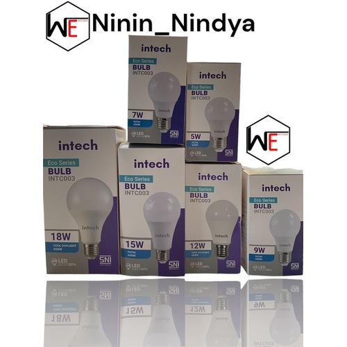Jual Lampu Bohlam LED Intech INTC003 5w 7w 9w 12w 15w 18w Bercahaya ...