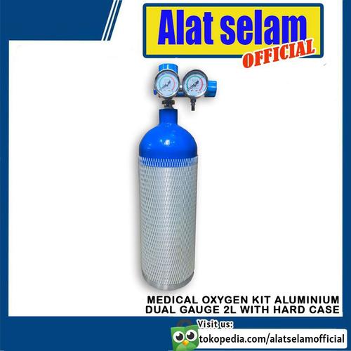Jual Tank Medical Oxygen O2 Kit Portable 2 Liter Aluminium Set Kit Tabung Tangki Nafas Oksigen ...
