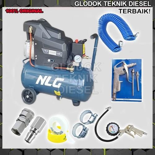 Jual NLG Mini Air Compressor Portable 1 HP 24 L Liter DD 1024 1 Phase ...