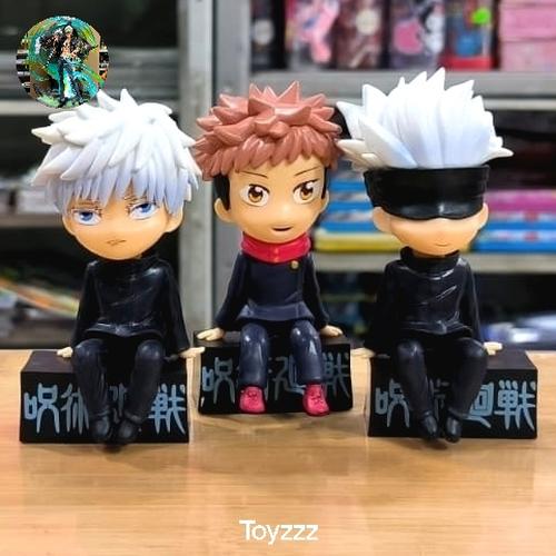 Jual Action Figure Jujutsu Kaisen Itadori Yuji Gojo Satoru Sitting ...
