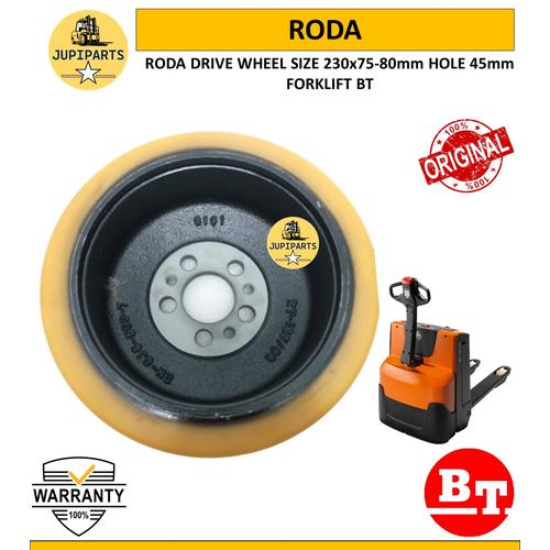 Jual Roda Drive Wheel Forklift Palletmover BT Raymond Size 230x75mm ...