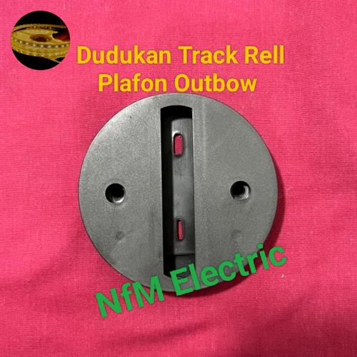 Jual Fitting Rell Track Plafon Bulat Outbow/ Kap Lampu Track Rell ...