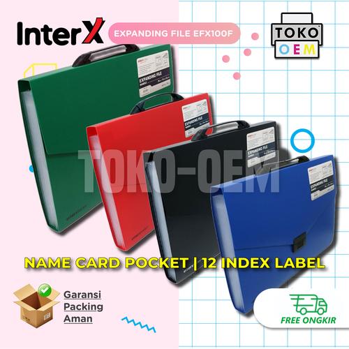 Jual INTERX EXPANDING FILE WITH HANDLE FOLIO TAS DOKUMEN MAP SEKAT ...