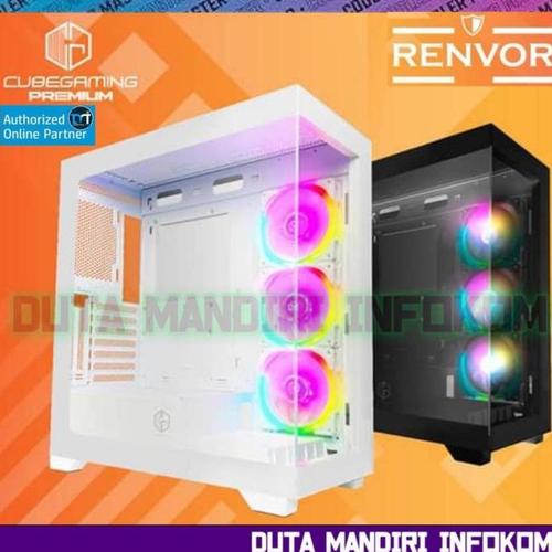 Jual #Termasuk Pajak#* Cube Gaming PREMIUM RENVOR - Tempered Glass Mid-Tower ATX Gaming Case ...