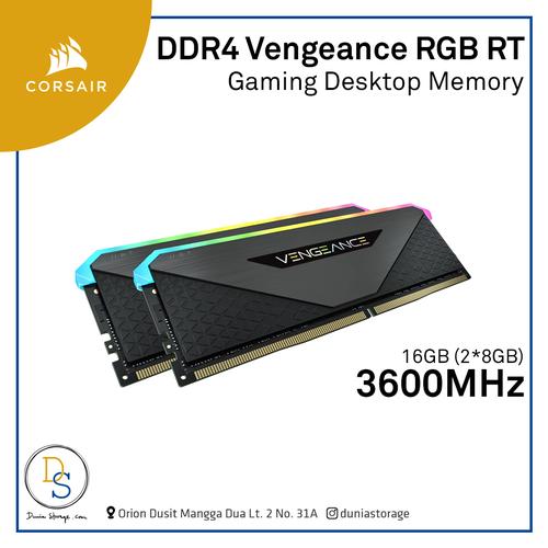 Promo CORSAIR Vengeance RGB RT 16GB (2x8GB) DDR4 3600MHz | CMN16GX4M2Z3600C16 Cicil 0% 3x ...