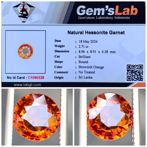 Promo Natural Hessonite Garnet 2.71 cts. CLEAN, FULL LUSTER, NICE COLOR - Jakarta Selatan ...