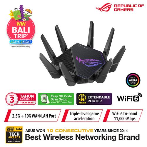 Jual ASUS ROG Rapture GT-AX11000 Tri-band WiFi Gaming Router - GT ...
